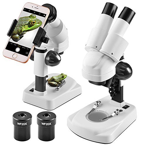 Landove Stereo Microscope - Science Lab 3D Scope - 20X 40X ...