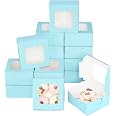 Amazon.com: Bakepacker 60pcs Light Blue Cookie Boxes 6x6x3 inches Easy ...