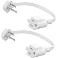 Amazon.com: Flat Plug Short Extension Cord 1Ft White Low Profile ...