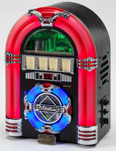 Steepletone Classic Rock Mini Jukebox with Remote Control: Amazon.co.uk: TV