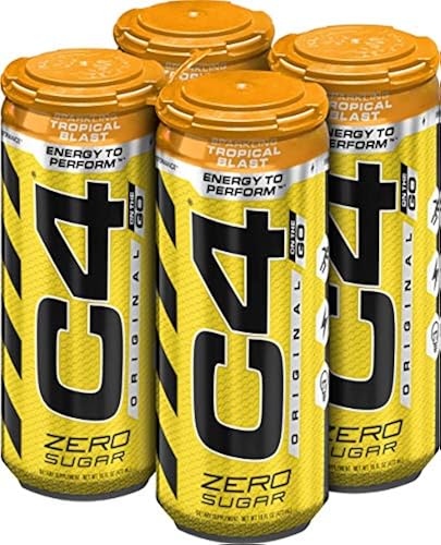 C4 Energy Carbonated Zero Sugar Energy Drink, Pre Workout Drink + Beta ...