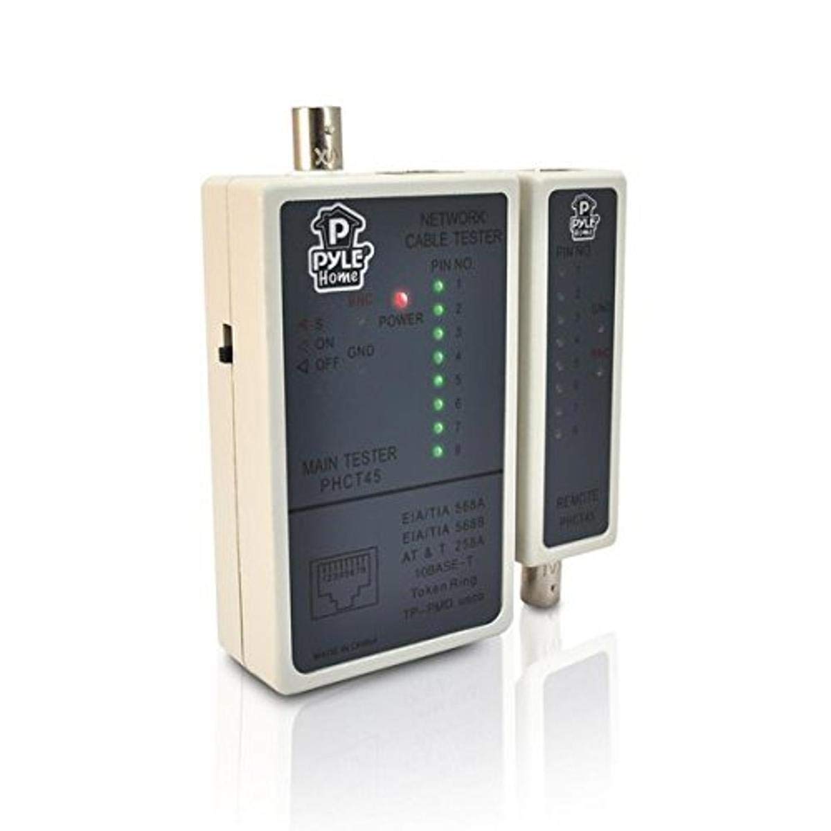 Pyle PHCT45 Network Tester for RJ45/RJ11 BNC Cables – BigaMart