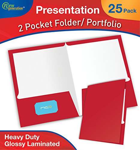 Buy New Generation - Red Pocket Folders - 2 Pocket Folders Heavyweight ...