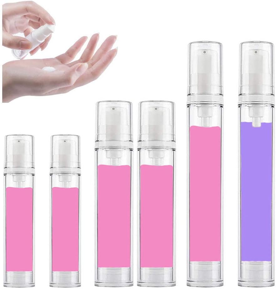 Vacuum Spray Bottle – ZINUO 6 pcs Convenient Refillable Plastic Lotion ...