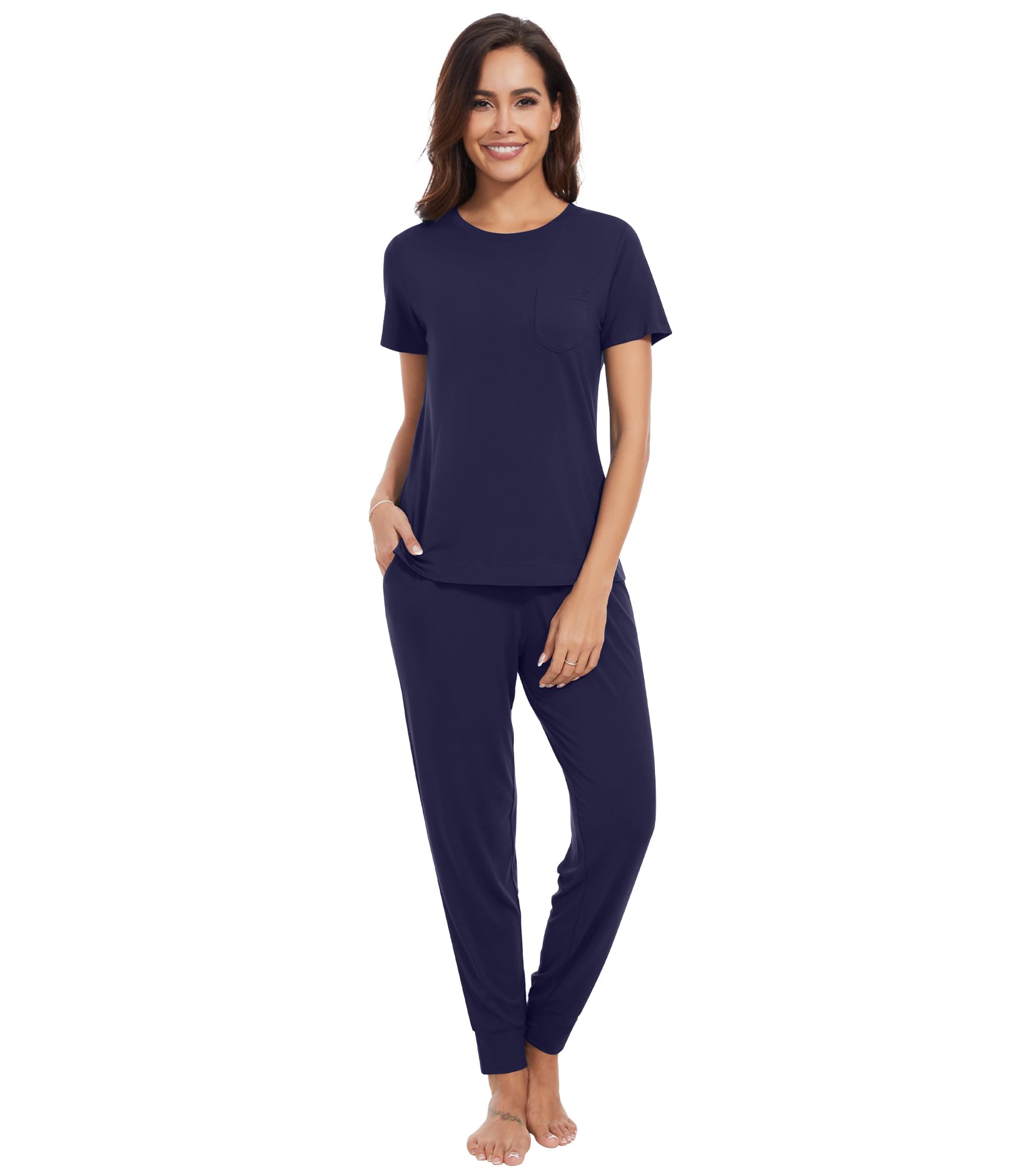 WiWi Women's Tracksuit Set Soft Viscose from Bamboo Track Suits Short ...