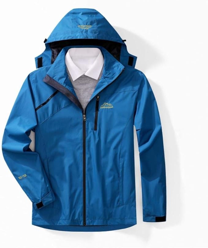 QPYJ Poncho Impermeable Chaqueta Impermeable Impermeable con Capucha ...