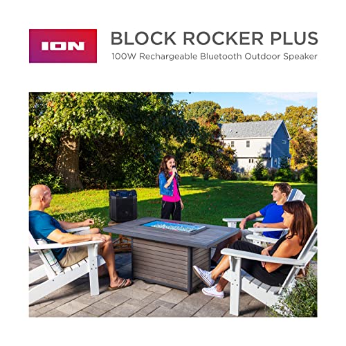 ION Block Rocker Plus - 100W Bluetooth Outdoor Speaker with ...