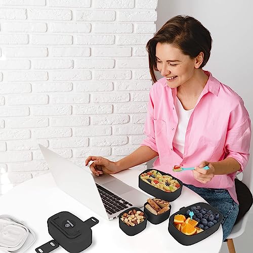 Wagindd Bento Box - Leak-Proof Stacking Lunch Boxes with 4 Compartments ...