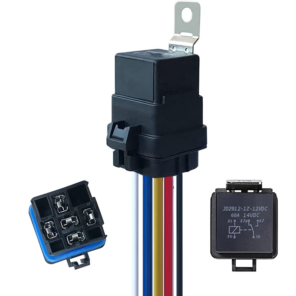 Mua 60AMP Waterproof Relay with Harness,DC12V 5-PIN SPDT Automotive ...
