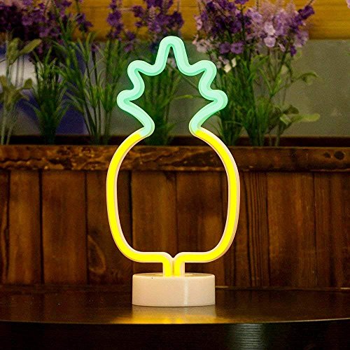 AIZESI Pineapple LED Neon Lights,Pineapple Neon Light Pineapple Night ...