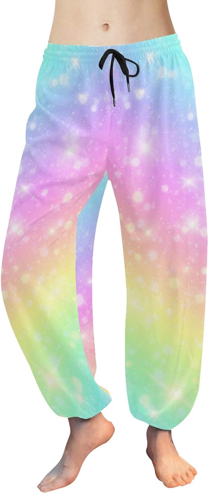 Fancy Yoga Pants Colorful Smart Mermaid Rainbow Loose Fitting Yoga ...