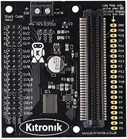 sb components 16 Servo Driver Board for the BBC micro:bit i2c Micro Bit Servo Driver Board ...