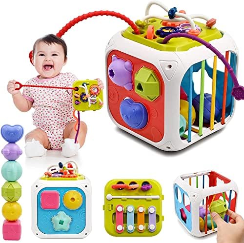 Soofam Baby Shape Sorting Toy, Montessori Sensory Activity Colorful ...