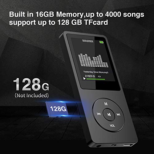 Mp3 Player with FM Radio and Voice Recorder, Ultra Slim Music Player ...