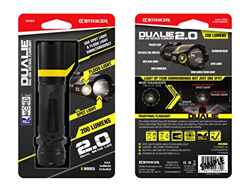 Striker - Dual LED tactical flashlight - Startuproducts.com