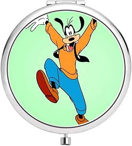 DISNEY COLLECTION Circular 1X/2X Double Makeup Mirror Cartoons Goofy 2 ...