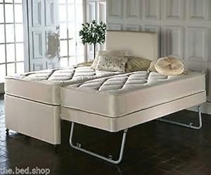3FT SINGLE PULL OUT TRUNDLE DIVAN GUEST BED WITH QUILTED MATTRESSES AND ...