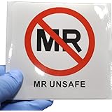 10-Pack MR Unsafe Label MRI Unsafe Vinyl Sticker for Radiology 2 x 2 ...