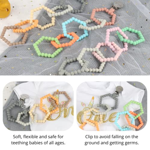 Kalovin Teether Rings, Silicone Sensory Teething Ring, Baby Teether ...