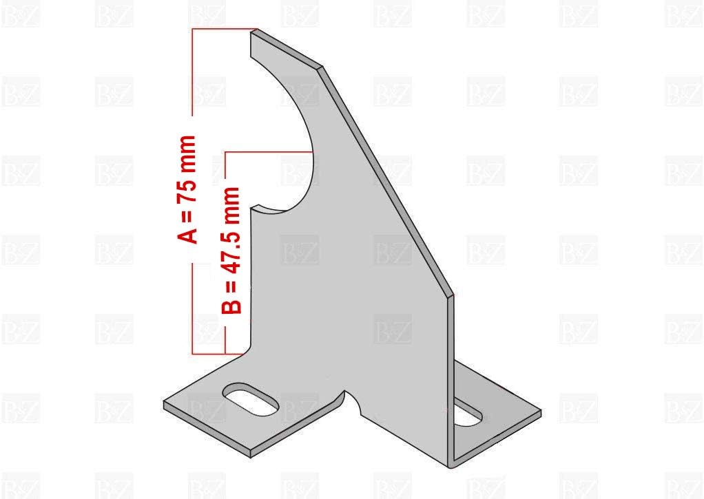 Designer Vertical Column Single Arm Universal Radiator Brackets (75mm ...