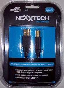 Amazon.com: Nexxtech Ultimate Hi-Speed Certified USB 2.0 Gold Cable ...
