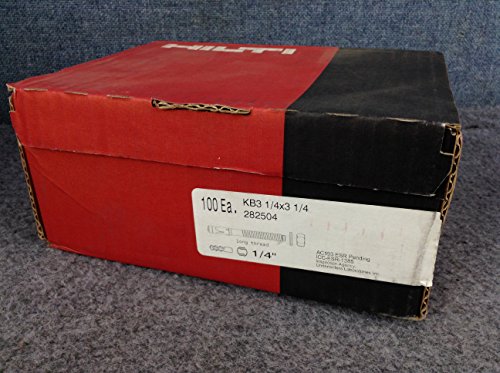 Hilti KWIK Bolt 3 Expansion Anchor - Carbon Steel - KB3 1/4" X 3-1/4 ...