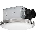 Homewerks 7105-07 Bathroom Fan with LED Light Ceiling Mount Exhaust ...
