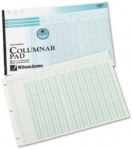 Amazon.com : Wilson Jones : Accounting Pad/13 8-Unit Columns, 11 x 16 3 ...