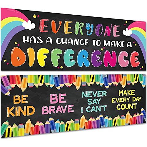 Mua 2 Pack Motivational Classroom Decorations Banner Posters for ...
