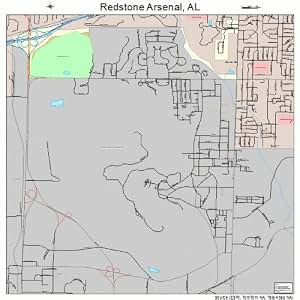 Amazon.com: Large Street & Road Map of Redstone Arsenal, Alabama AL ...