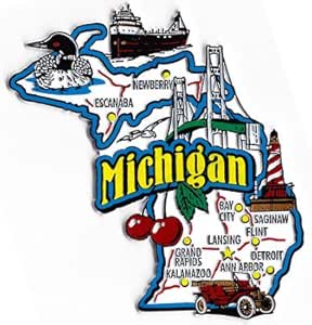 Amazon.com: Michigan - Magnet: Refrigerator Magnets: Home & Kitchen
