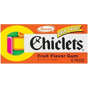 Amazon.com : Chiclets Gum, Fruit Flavor, 12-Piece (Pack of 20 ...