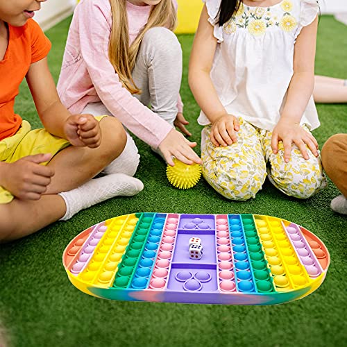 QETRABONE Oval Pop Game Board, Big Pop Game Chess Board with Dice, Pop ...