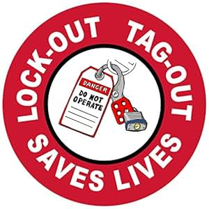 Lockout Tagout Saves Lives 3 Hard Hat Labels Plain & Reflective Vinyl ...