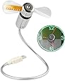 Amazon.com: OnetwoUSB LED Clock Fan with Real Time Display Function,USB ...