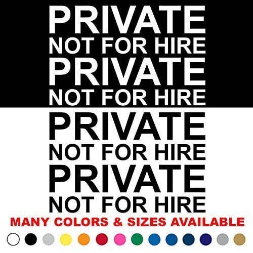 Amazon.com: Set of 2 PRIVATE NOT FOR HIRE Tractor Truck Tow Commercial ...