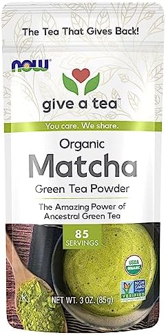 NOW Foods, Certified Organic Matcha Green Tea Powder, Non-GMO Project ...