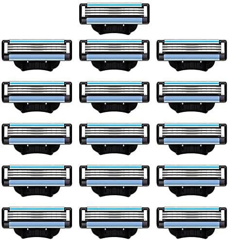NAVESO Mach 3 Razor Blades Men, 16 Pcs Manual Razor Blade, Mach 3 Men's ...