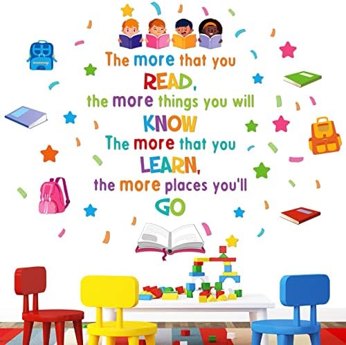 Colorful Inspirational Quotes Wall Decals for Classroom Decorations ...