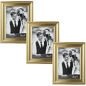 Amazon.com - Unique Plated Beaded Border Gold Picture Frames (6 pc ...