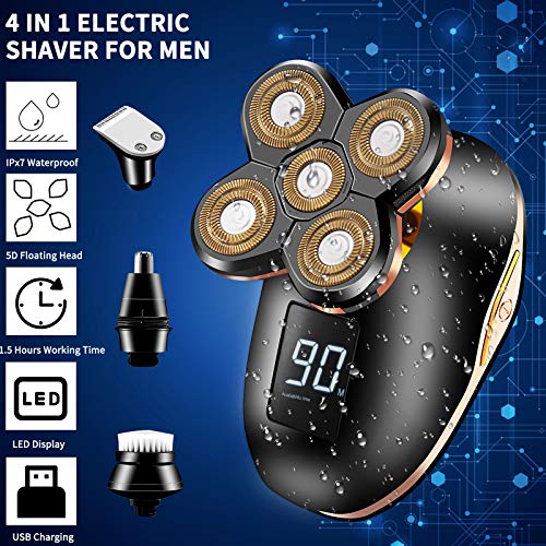 Electric Shaver Razors for Men Bald Head, Head Shavers for Bald Men Wet ...