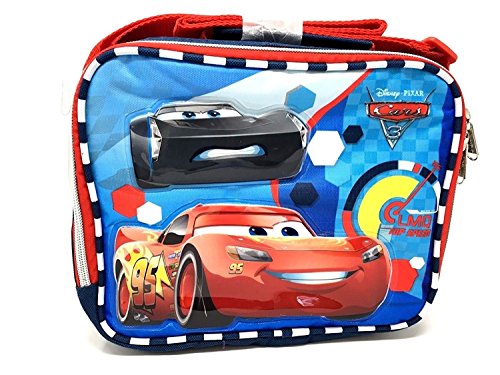 Lag3 2017 Disney Pixar Cars 3 Canvas Blue & Red Insulated Lunch Bag ...