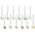 Amazon.com: DELORIGIN 12pcs Enamel Sakura Phone Charms, Angel Wing ...