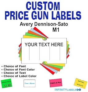 Amazon.com : CUSTOM PRICE GUN LABELS - Customizable Sato 2112 ...