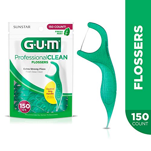 GUM Professional Clean Flossers, Mint Flavored #893, 150 Count: Amazon ...