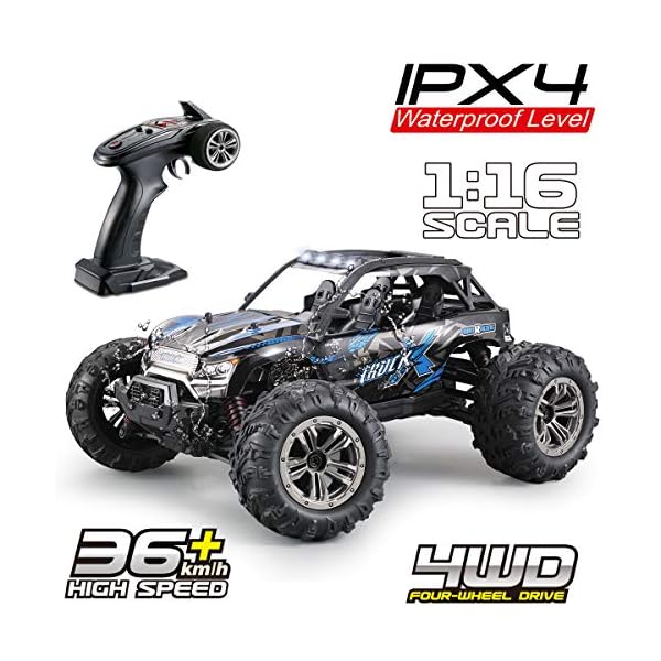 Fistone RC Truck 1:16 High Speed Racing Car, 24MPH 4x4 Off-Road ...