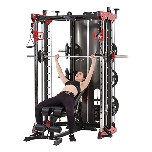 ALTAS STRENGTH Home Gym Smith Machine with Pulley System Gym Squat Rack ...