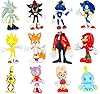 12 Pack Mini Sonic Hedgehog Action Figures ，Sonic Toy , 1.57-2.17 ...