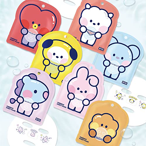 BT21 Minini Essence Full Face Facial Mask Sheet - Ampoule type essence ...