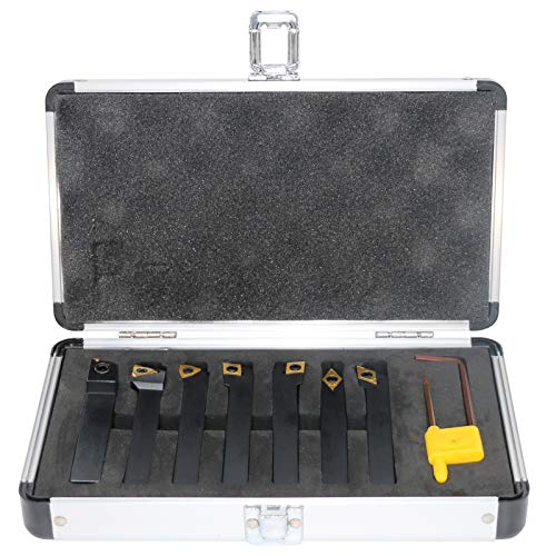 Indexable Lathe Turning Tool,1/2'' Shank 7 Pieces Carbide Turning Tool Set,Metal Lathe Tools ...